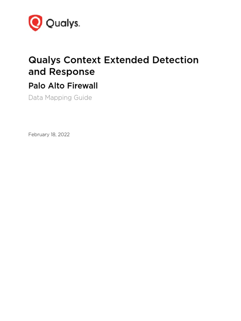 Qualys Palo Alto Firewall Data Mapping Guide | PDF