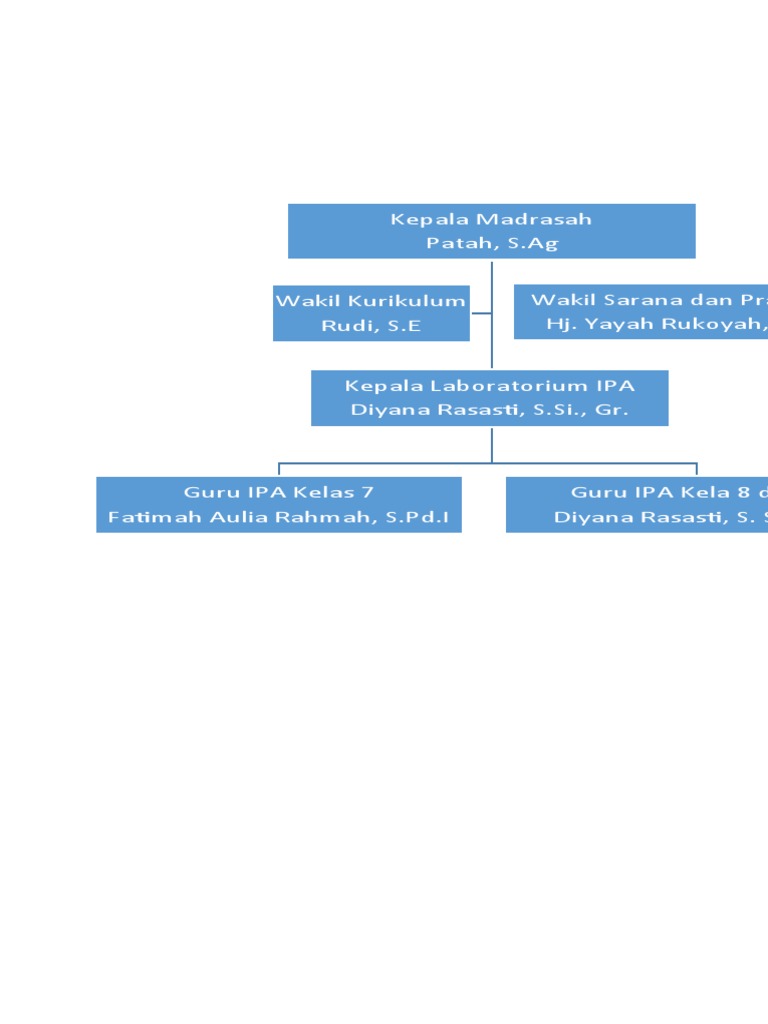 Struktur Organisasi Laboratorium Ipa | PDF