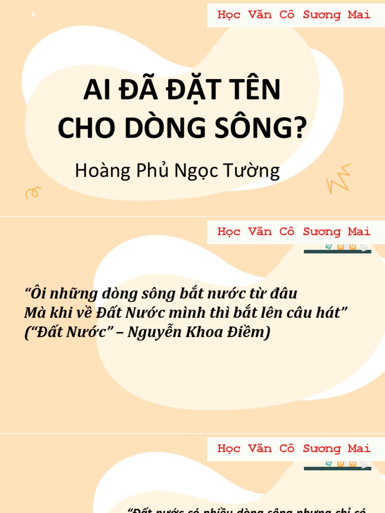 Ai Đã Đặt Tên Cho Dòng Sông - Phân Tíhc | PDF