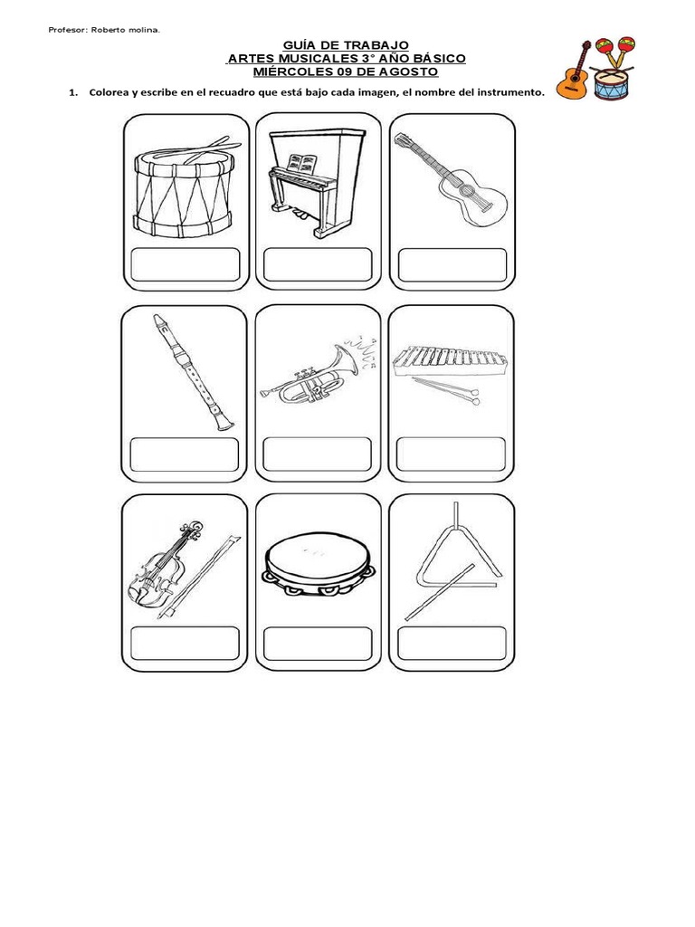 Guía de Música 3° Básico: Actividades | PDF | Arte