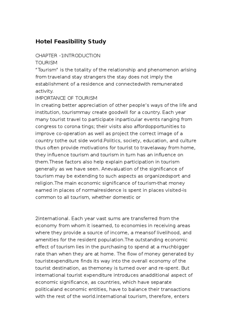 Hotel Feasibility Study | PDF | Kerala | Tourism