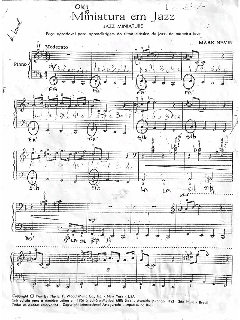 Minatura em Jazz Partitura | PDF
