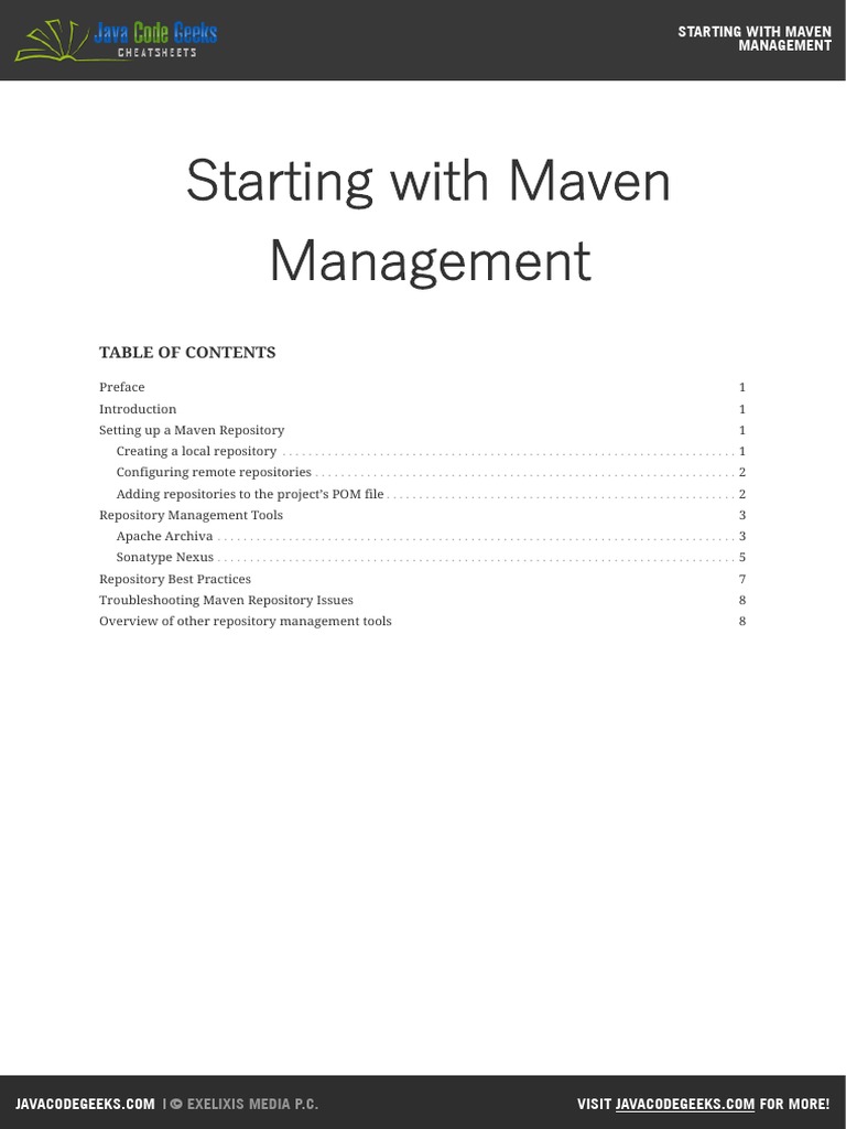 Starting With Maven Management | PDF | Software Repository | Proxy Server