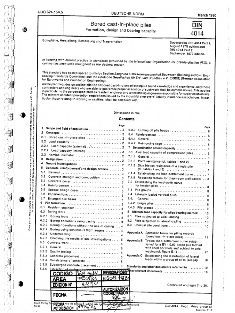 DIN_4014_Bored_cast_in_place_piles | PDF