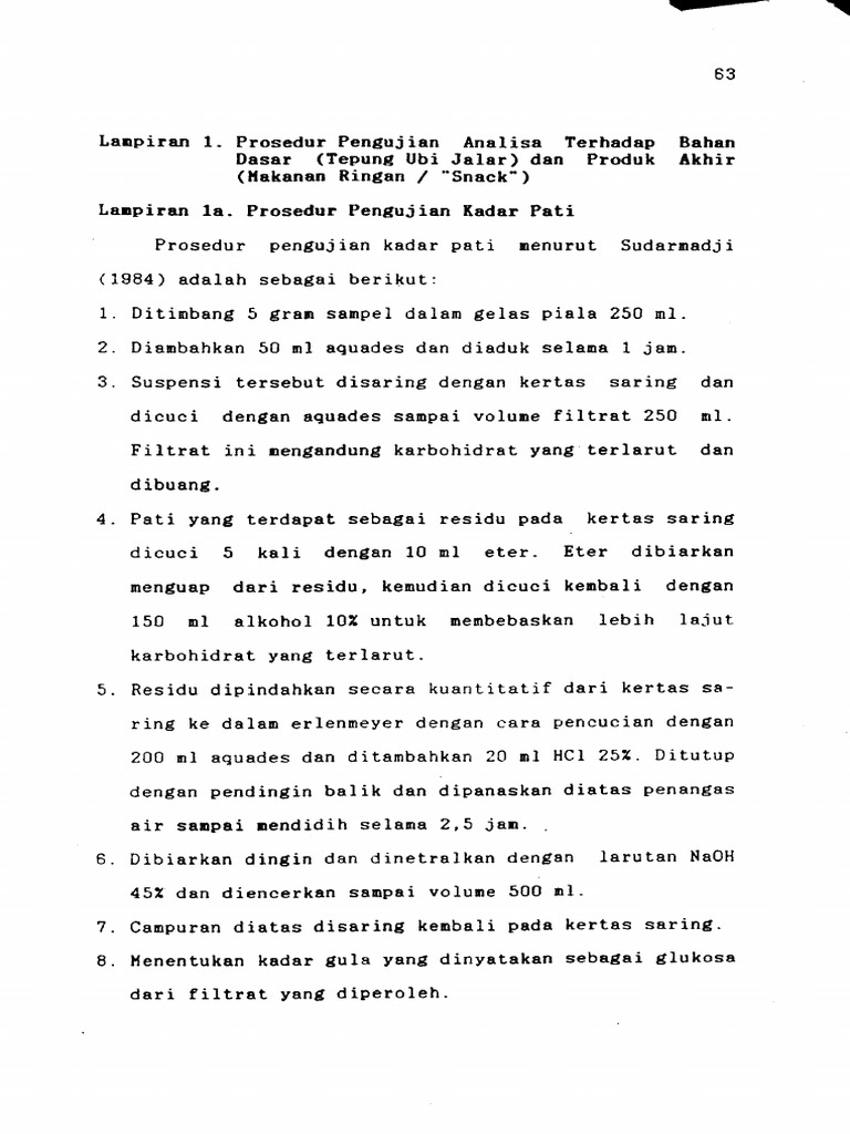 Penentuan Kadar Pati (Sudarmadji) | PDF