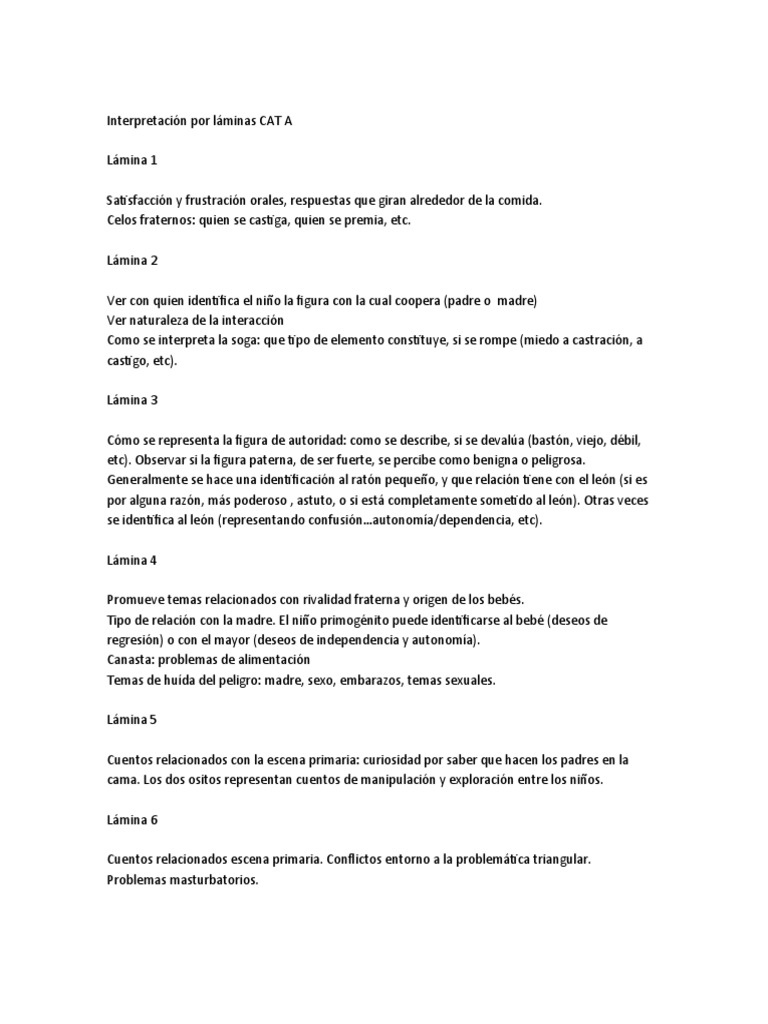 Interpretación Por Láminas CAT A | PDF