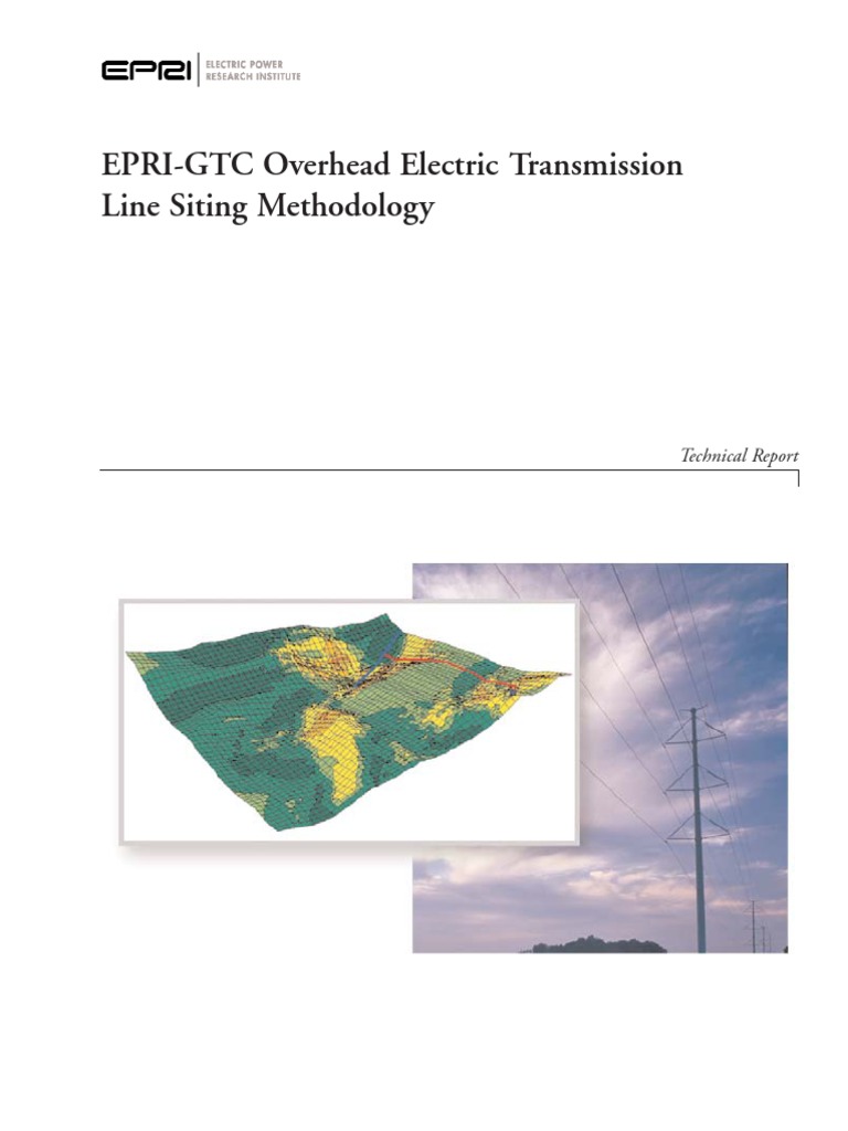 EPRI GTC Overhead Electric Transmission Line Siting Methodology | PDF ...