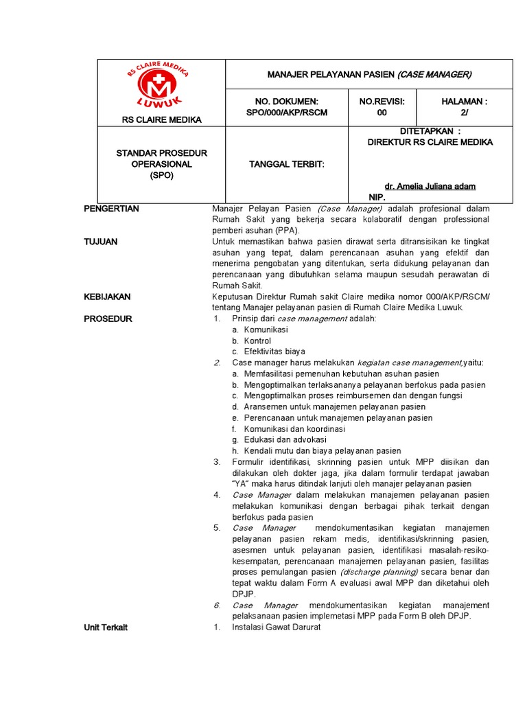 SPO Case Manager | PDF