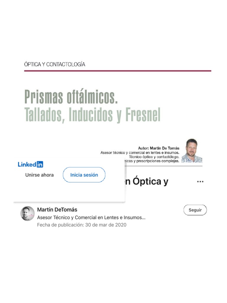 Prismas, Usos Diversos en Óptica y Oftalmología | PDF