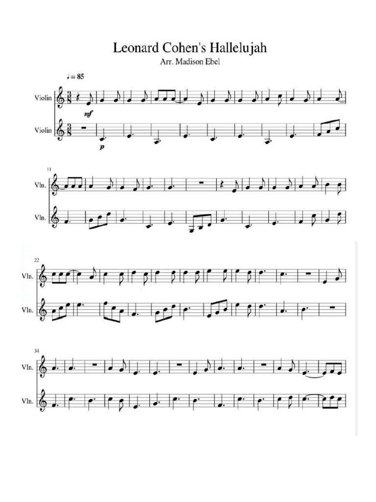 Aleluya Partitura Violin | PDF