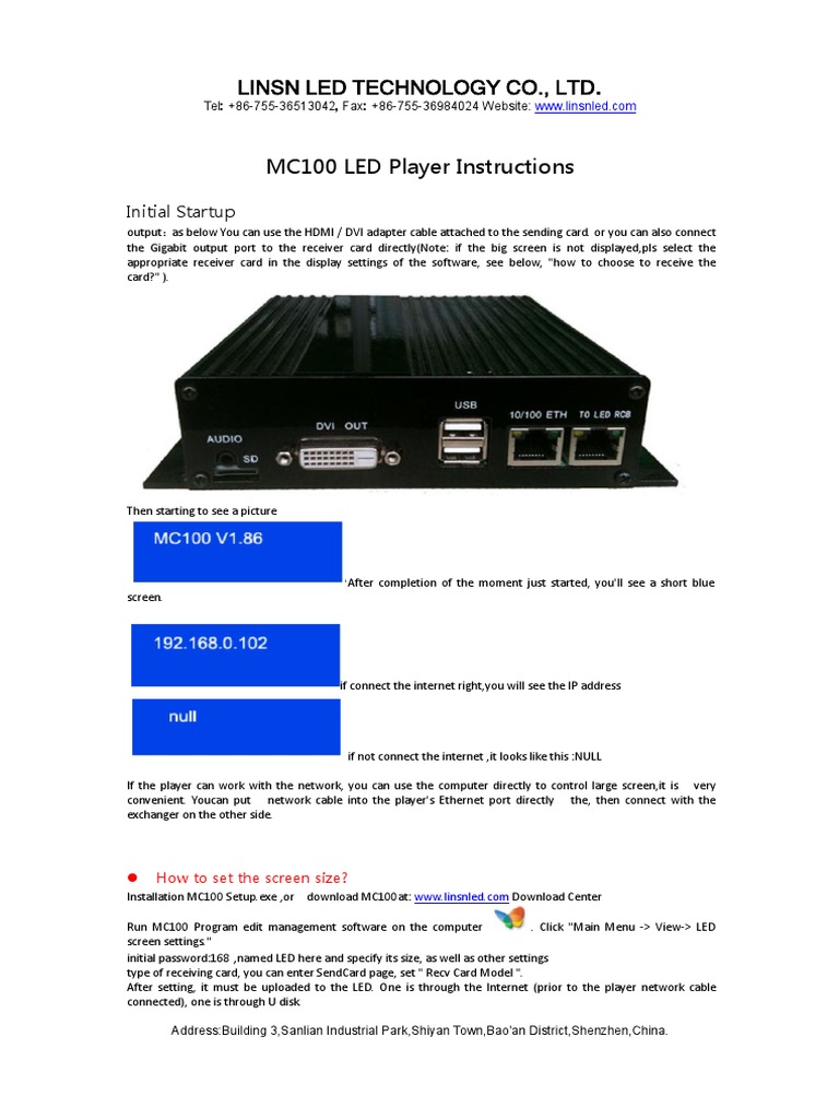 mc100 User Manual | PDF | Computer Network | Internet