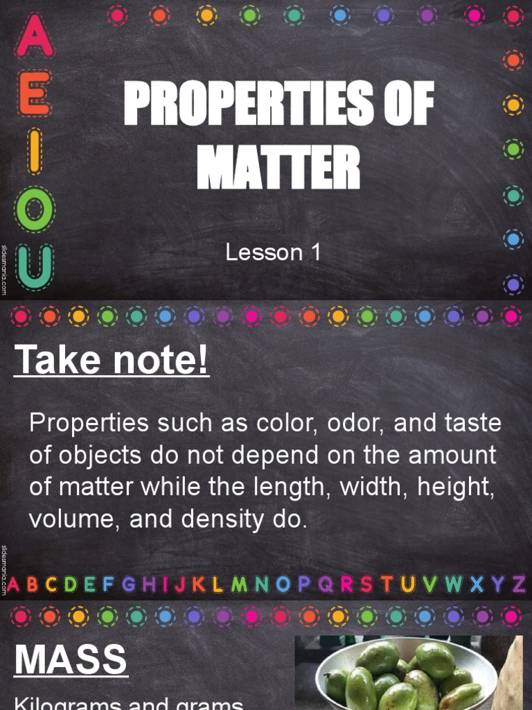 Grade 4 - Lesson 1 - PROPERTIES OF MATTER | PDF