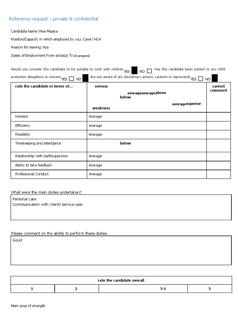 Reference Template - Wise | PDF