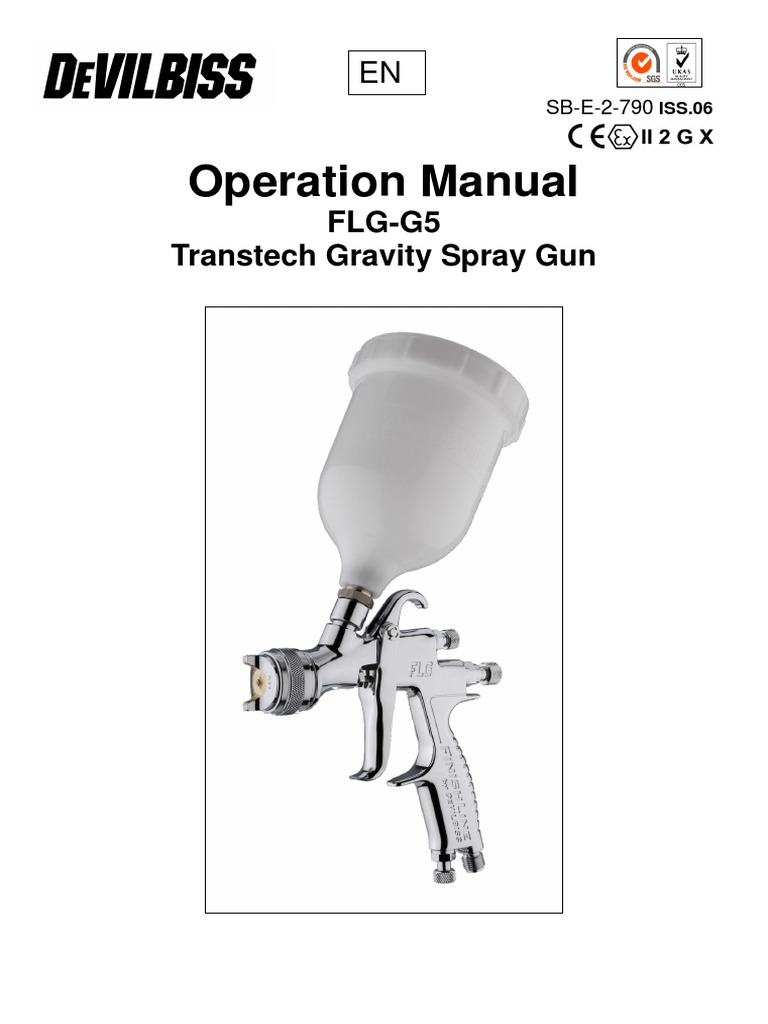 Pistolet Devilbiss FLG 5 G Instrukcja SB E 2 790 ENGLISH POLISH | PDF | Valve | Personal ...