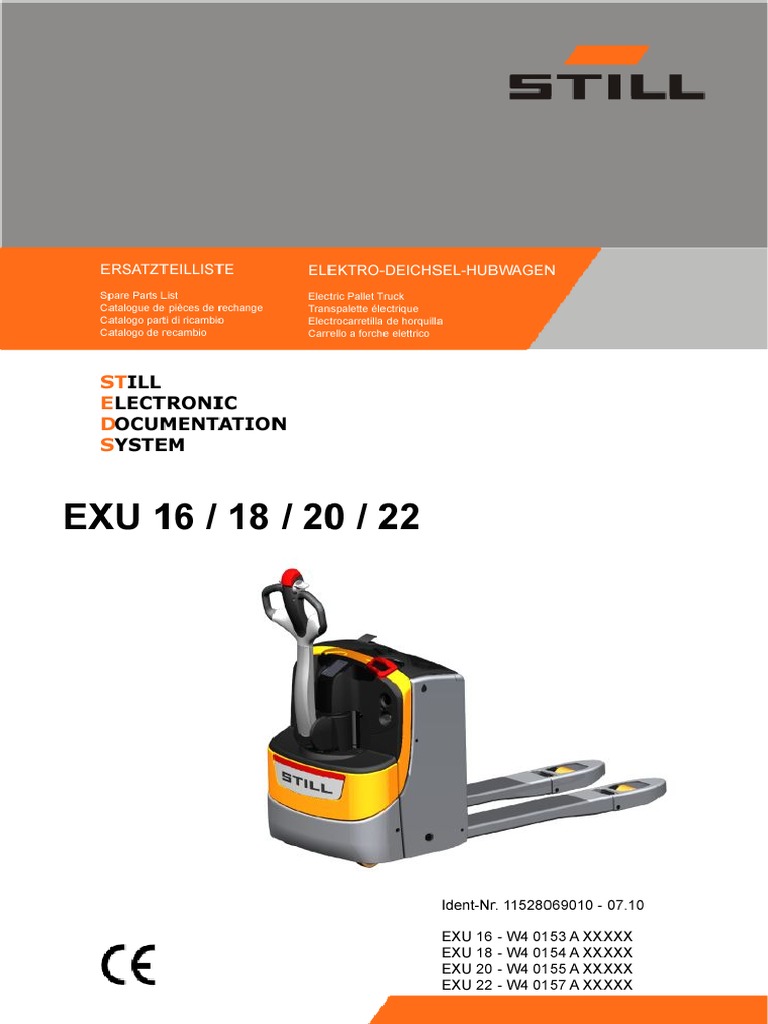 Catálogo de Piezas Still EXU 16-22 | PDF | Tornillo | Máquinas