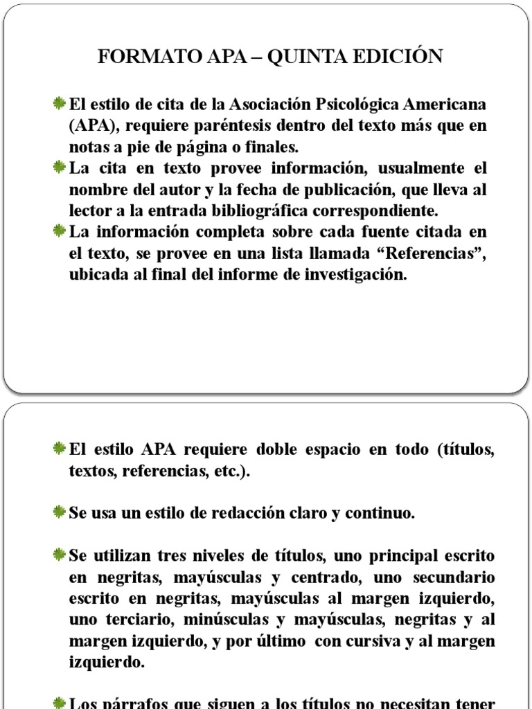 Formato APA: Guía de Citas y Referencias | PDF | Estilo apa
