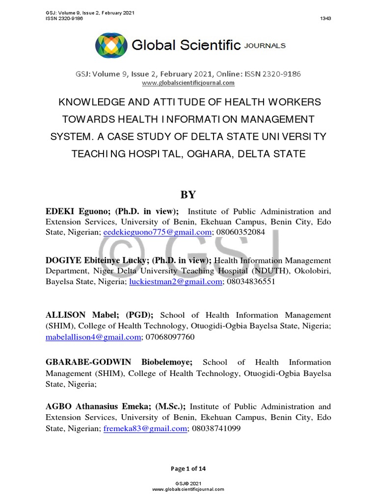 Health Workers' Attitudes on HIMS | PDF | Health Informatics | Health Care