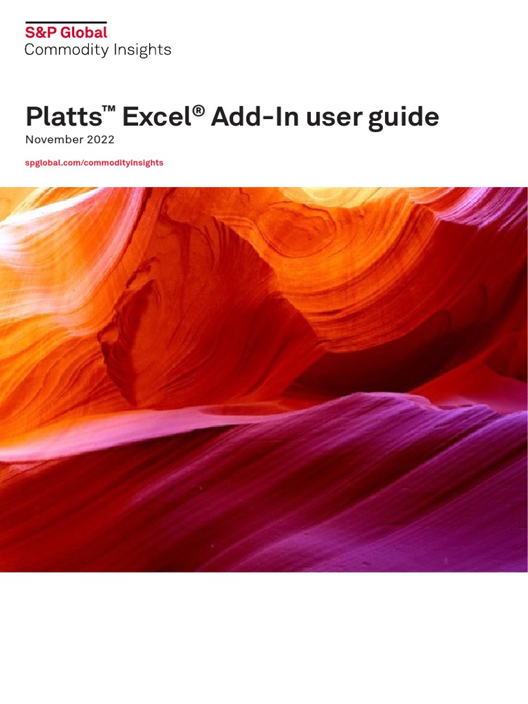 spci-platts-excel-add-in-userguide | PDF | Microsoft Excel | Metadata