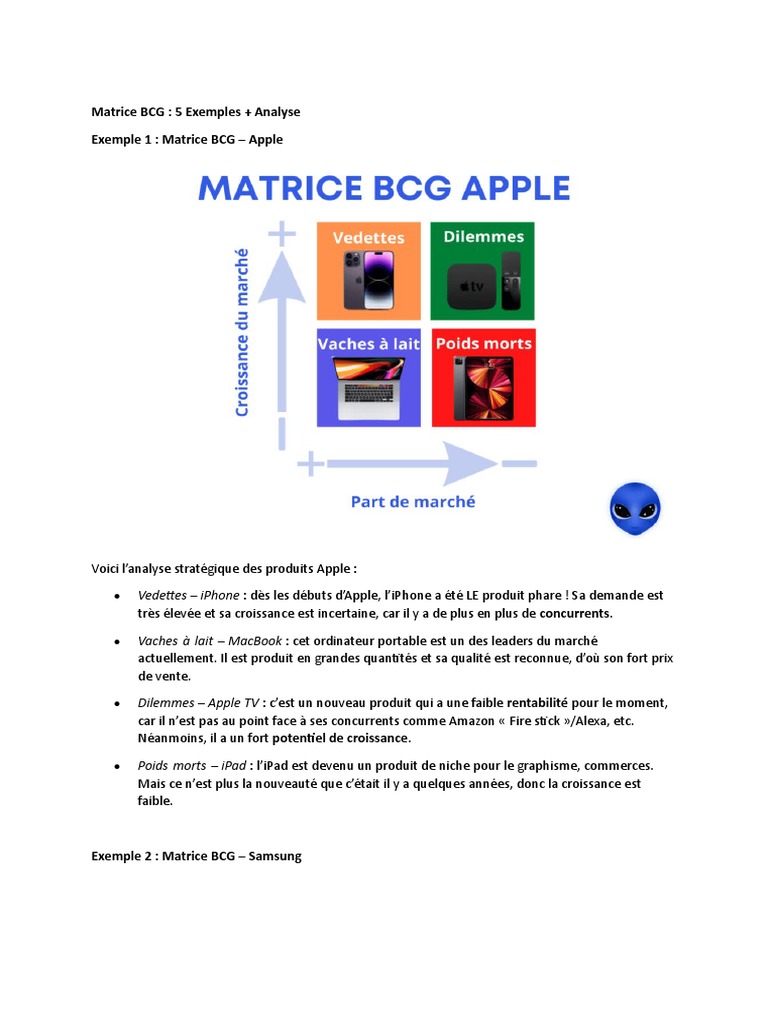 Matrice BCG | PDF | Coca Cola | Apple Inc.