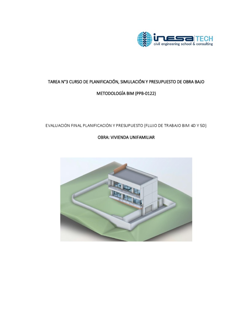 1. IT_EVA_ENUNCIADO TAREA 3 PPB-0122 | PDF | Autodesk Revit | Presupuesto
