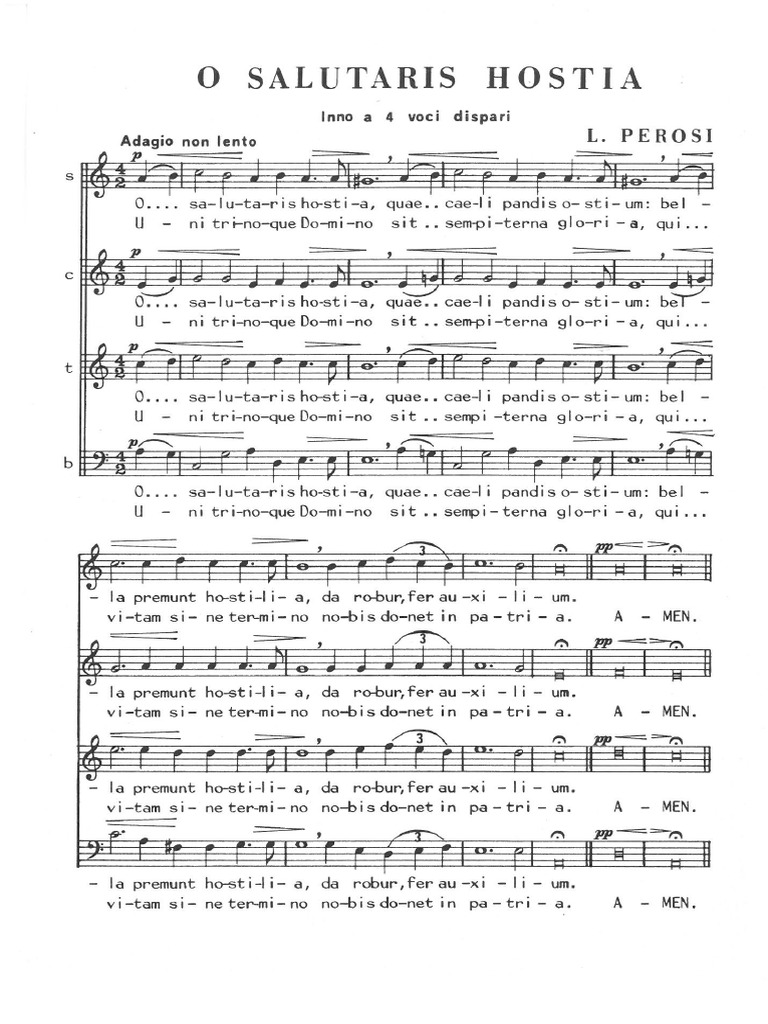 O salutaris hostia (Perosi) | PDF