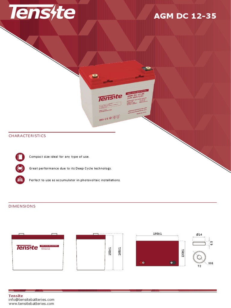 Tensite AGM 12V 35Ah Battery Review | PDF | Manufactured Goods ...