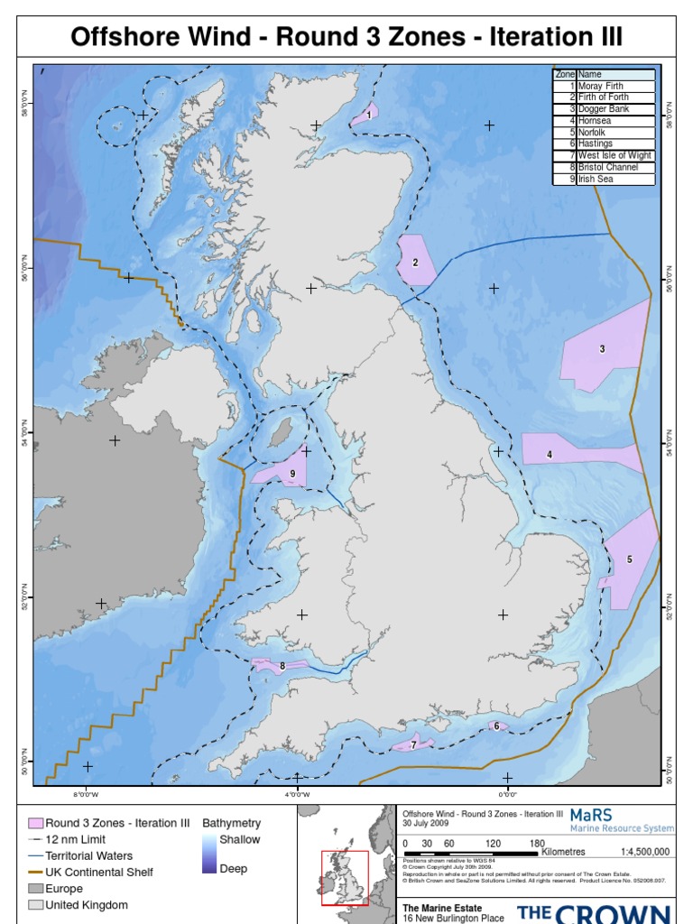 Offshore Windfarm Round3 - Map-4 | PDF | Oceanography | Physical ...