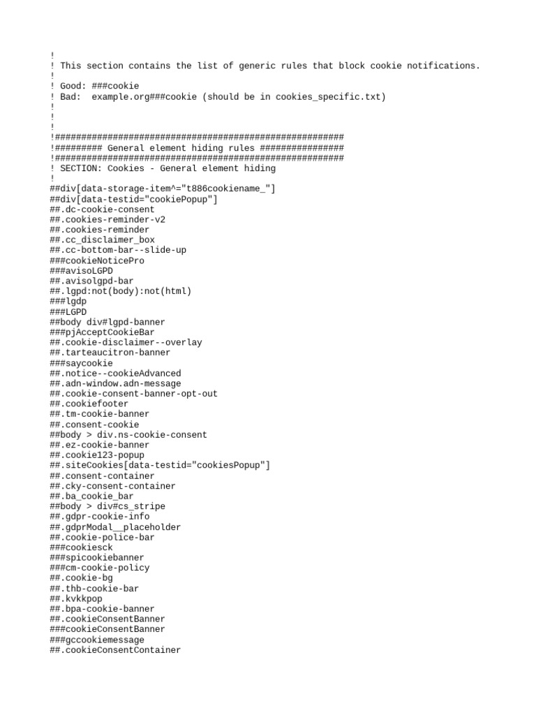 Cookies General | PDF