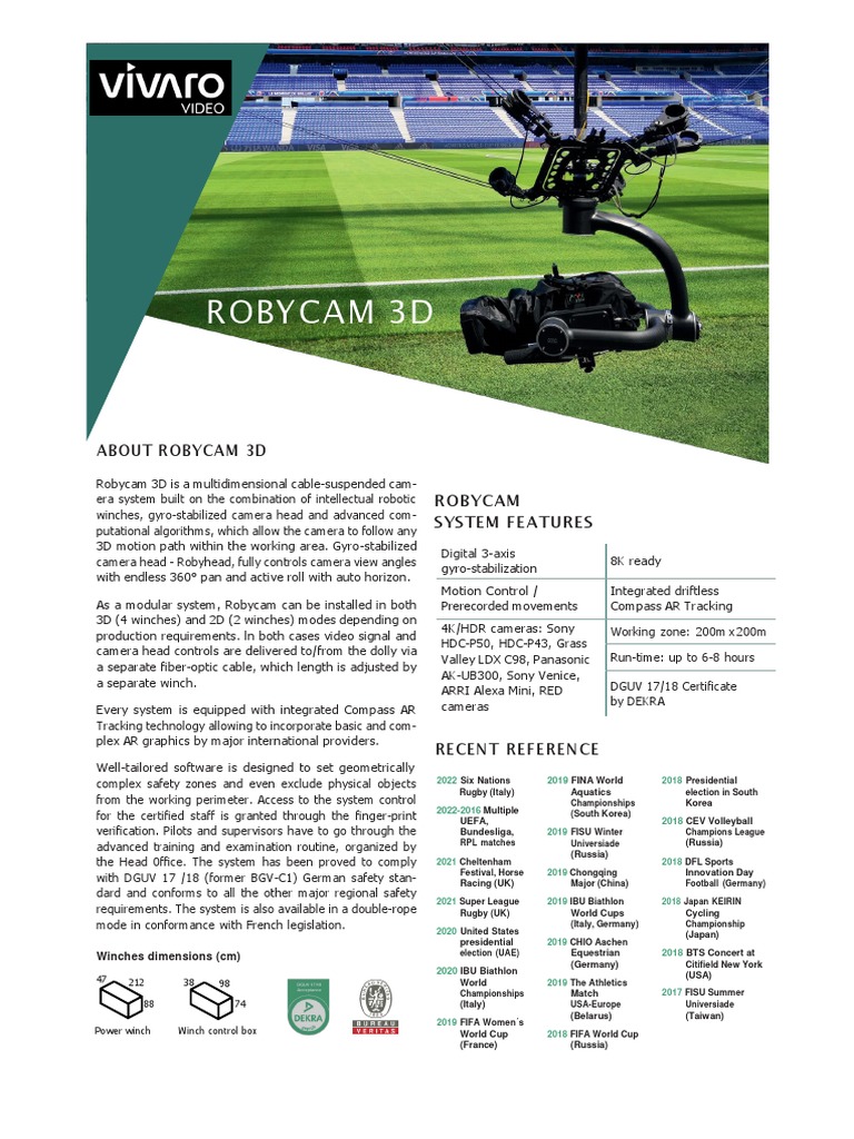 Vivaro Robycam Datasheet | PDF