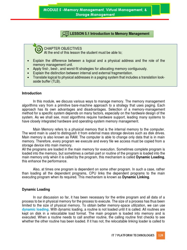 Platform Technologies Module 5 | PDF | Library (Computing) | Computer Data Storage