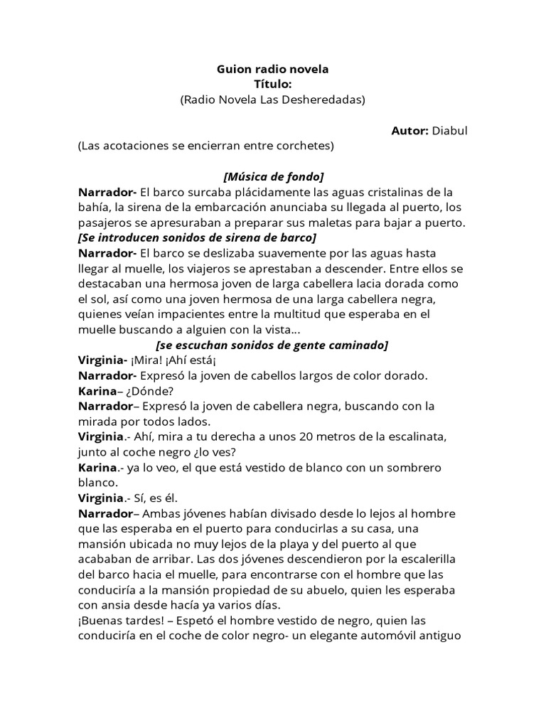 Ejemplos de Guiones | PDF