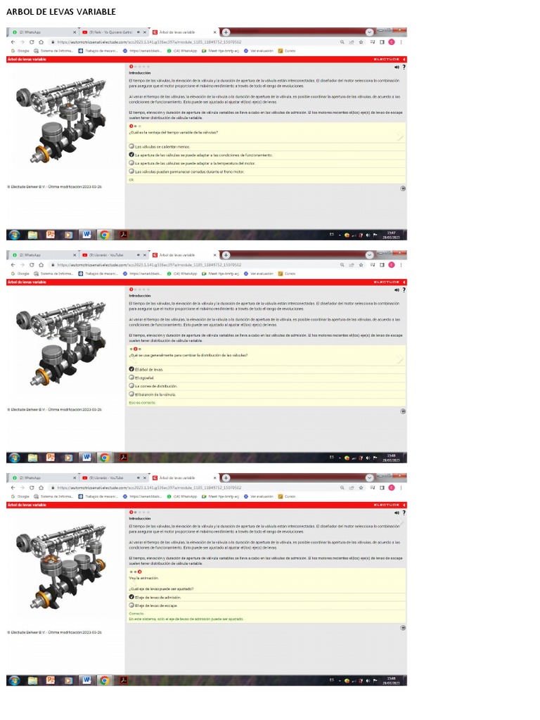 Arbol de Levas Variable Electude | PDF