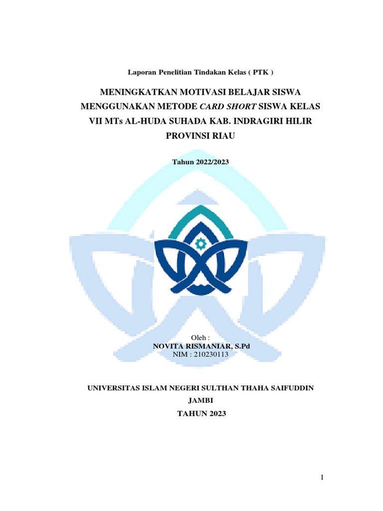 PTK Meningkatkan Motivasi Belajar Siswa Menggunakan Metode Card Short ...