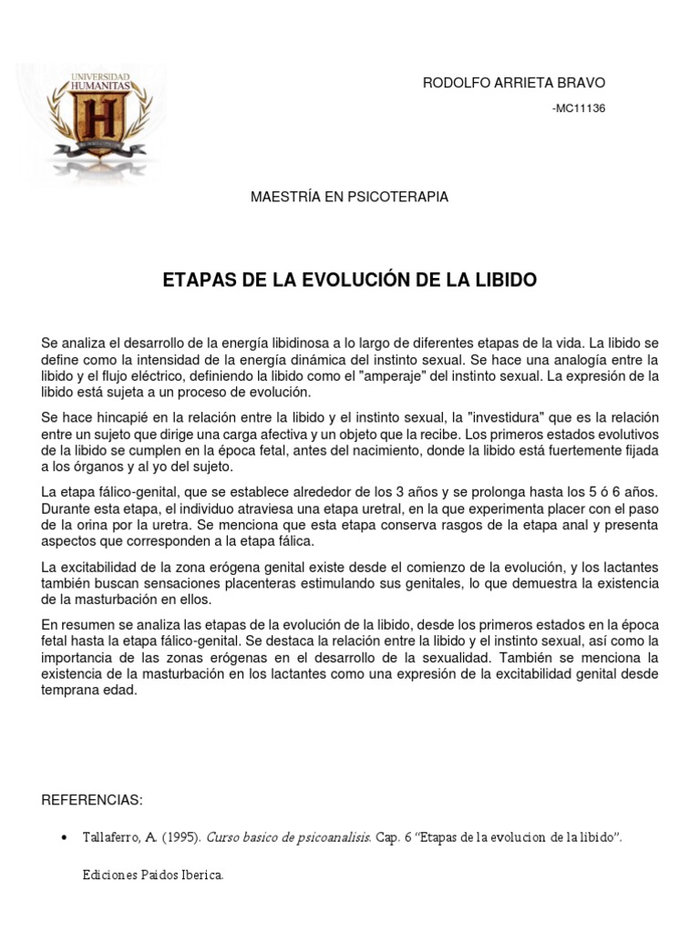Etapas de la Evolución de la Libido | PDF
