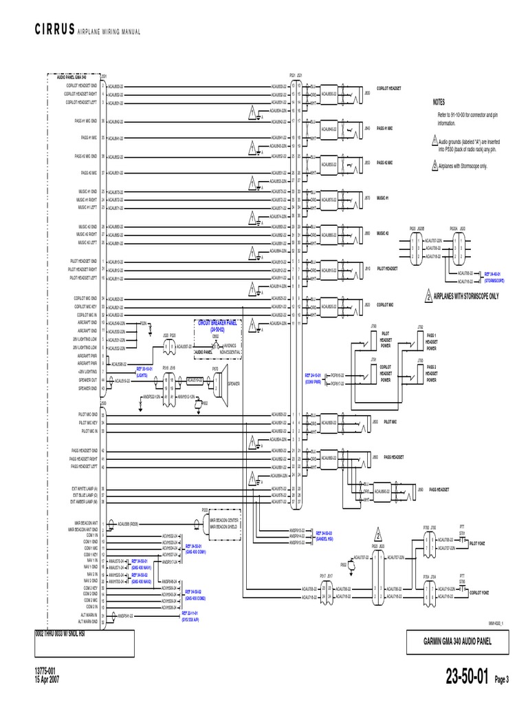 Cirrus: 23-50-01 Garmin Gma 340 Audio Panel | PDF | Manufactured Goods ...