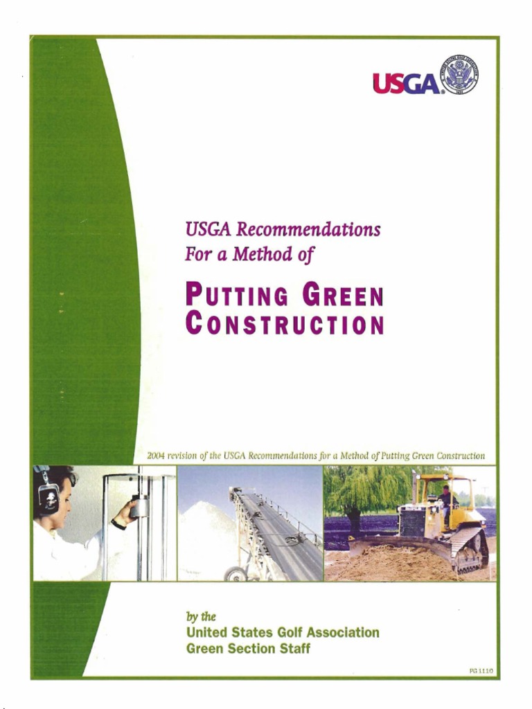 USGA Guidelines for Putting Green Construction | PDF | Drainage | Pipe ...