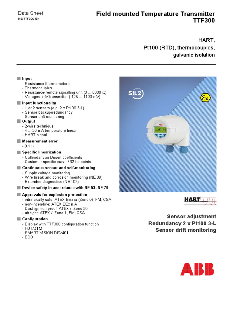 TTF300 Datasheet | PDF | Thermocouple | Electricity