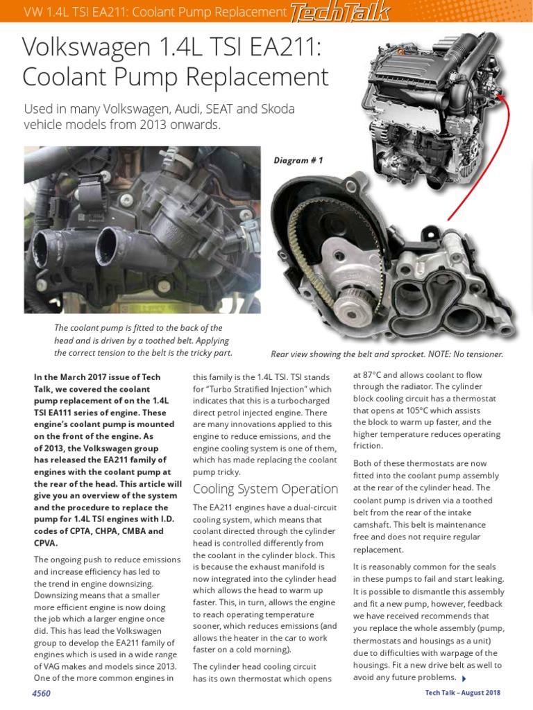 EA211 - Water Pump | PDF | Engine Technology | Vehicles