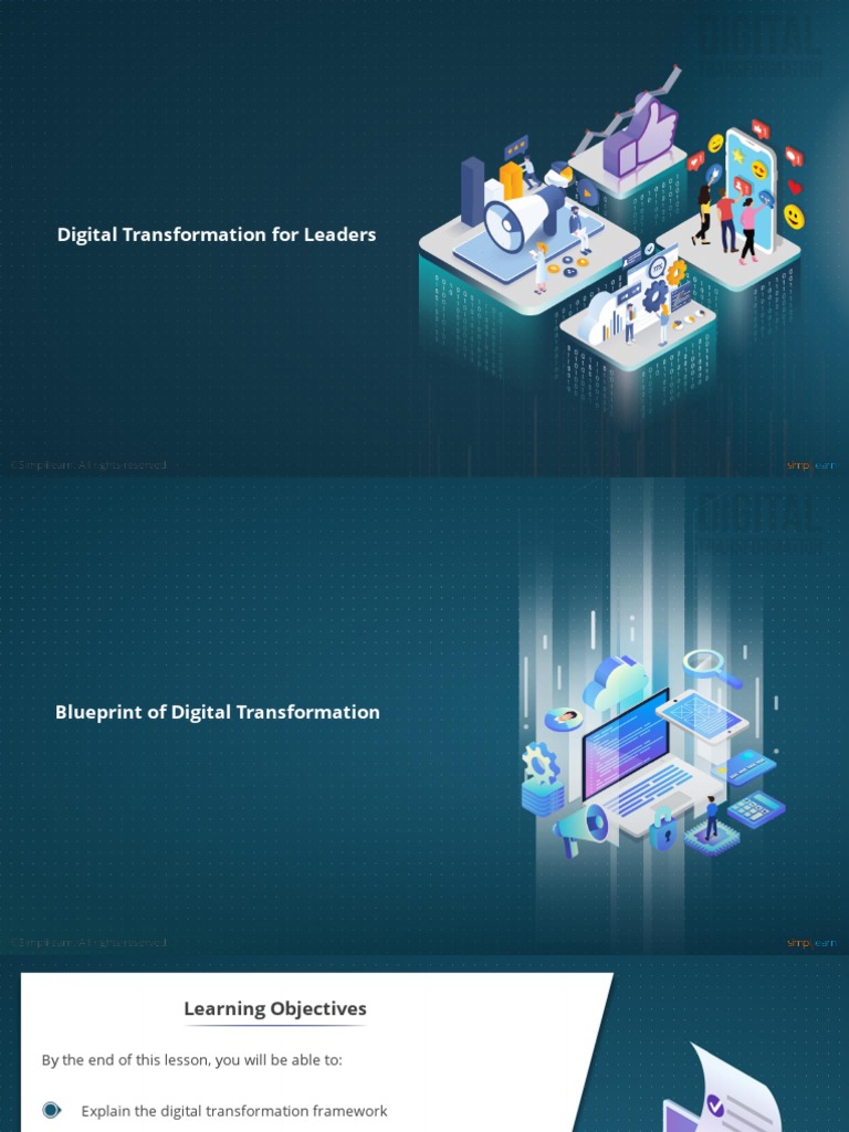 Lesson 3 - Blueprint of Digital Transformation | PDF