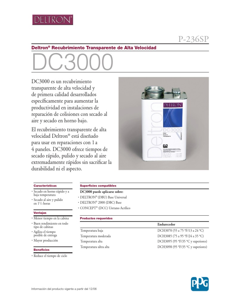 DC3000 PPG | PDF | Revestimiento | Química