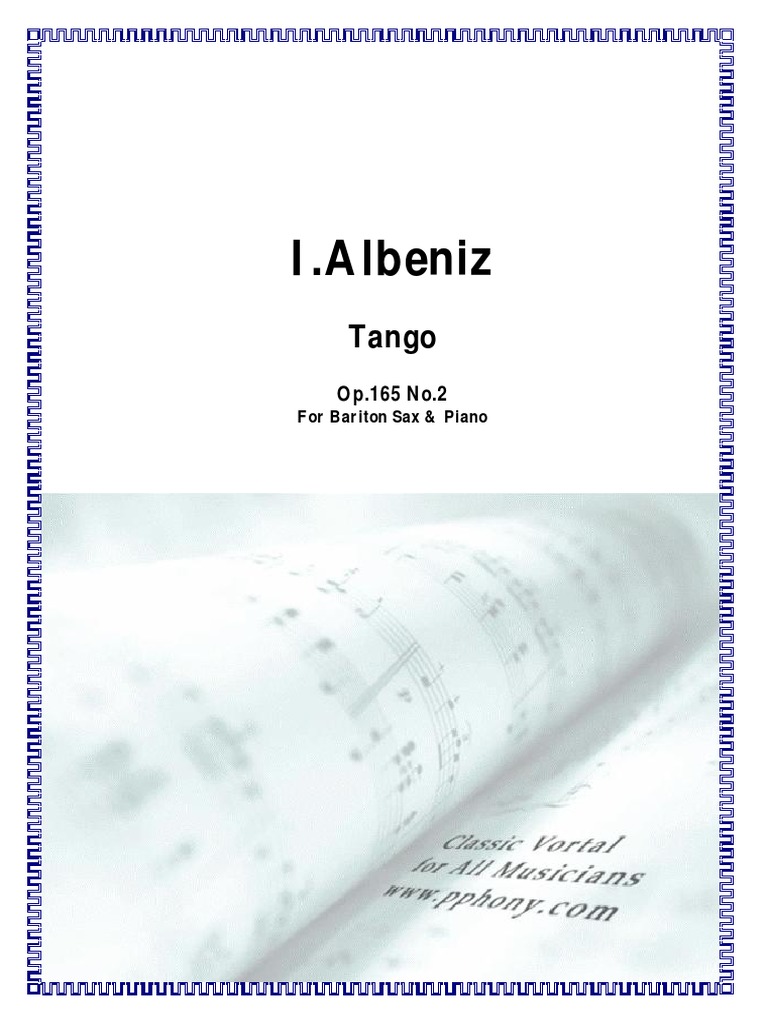 Albeniz Tango Op.165 No.2 Sheet Music | PDF | Tempo | Aerophones