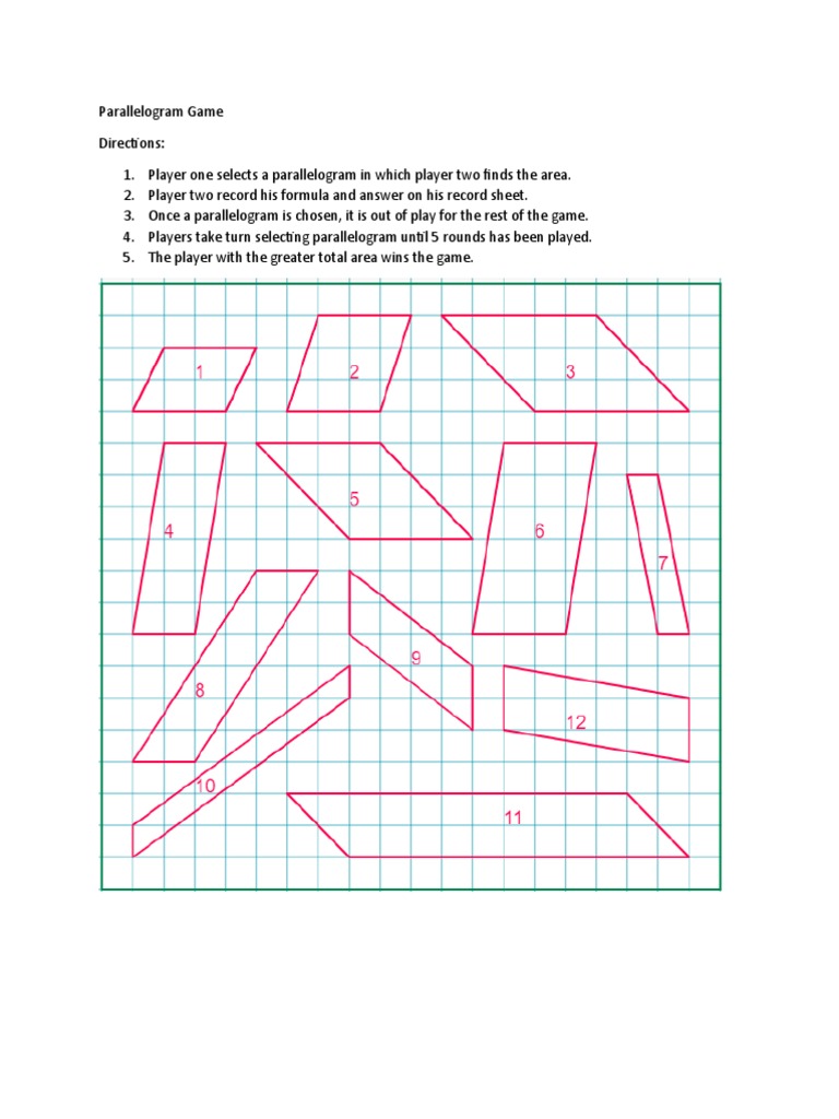Parallelogram Game | PDF