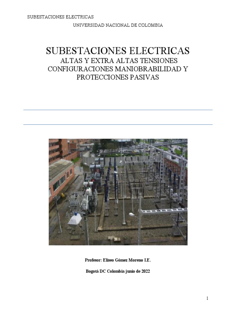Subestaciones Electricas - Libro Del Curso | PDF | Transmisión de energía eléctrica | Ingenieria ...