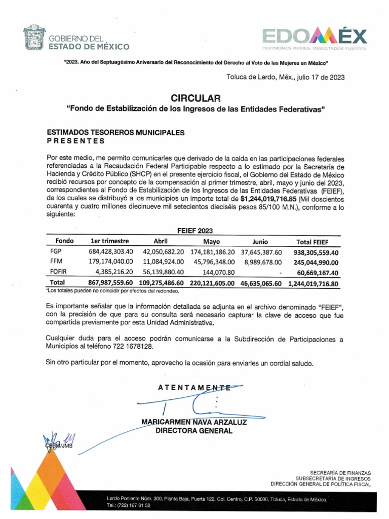 Circular FEIEF | PDF