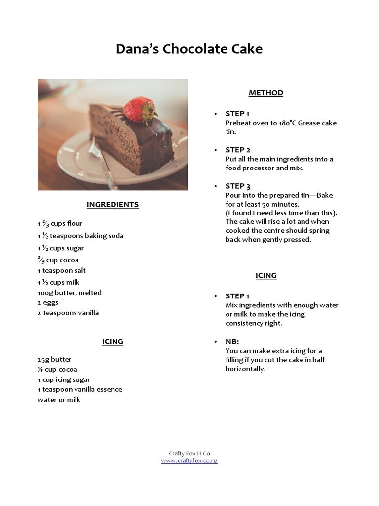 Danas Chocolate Cake bn3psf | PDF