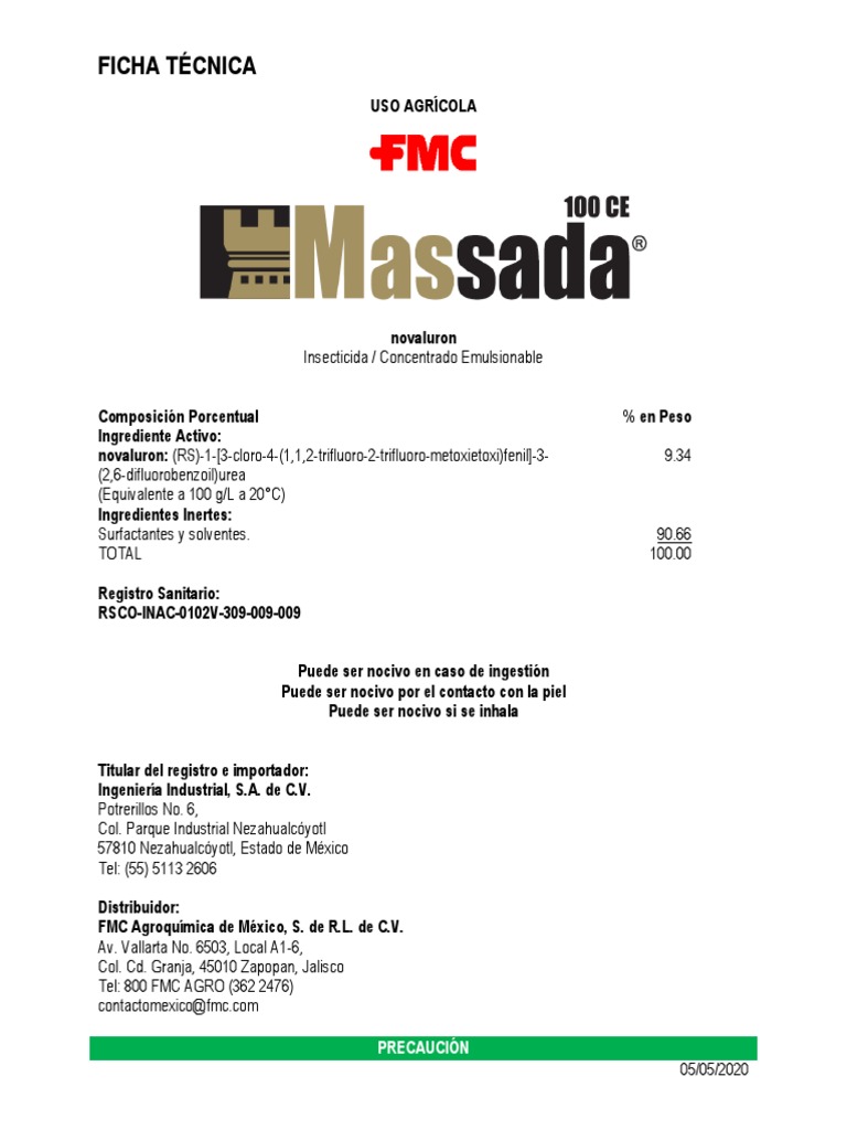 Ficha Tecnica Massada 100 CE | PDF