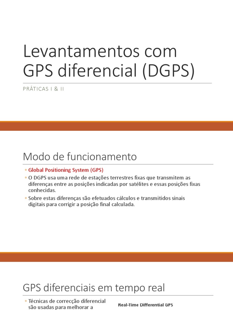 Levantamentos Com GPS Diferencial (DGPS) | PDF