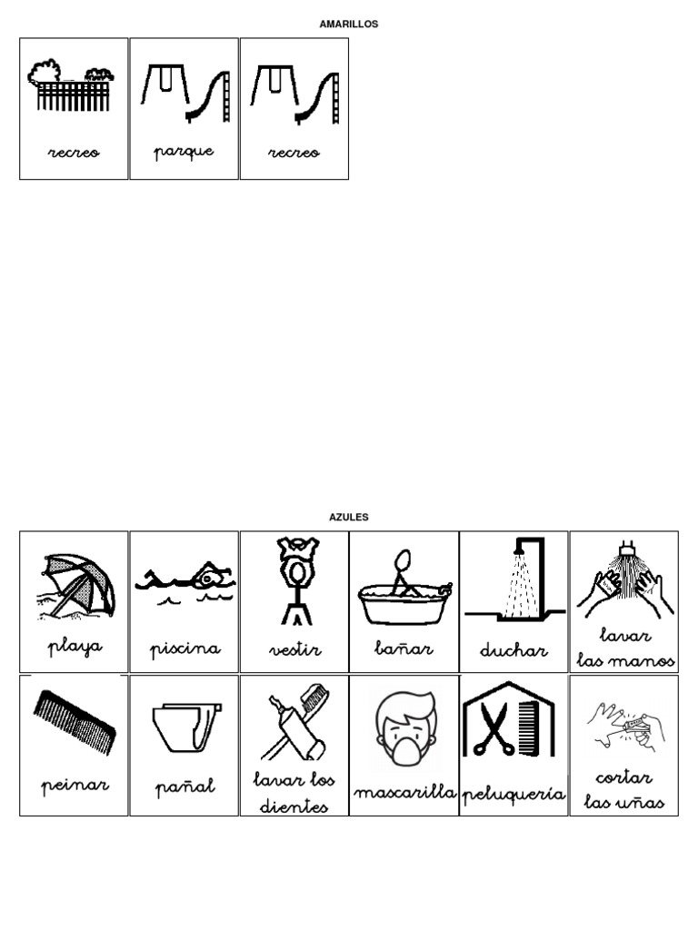Pictogramas de Colores para Niños | PDF