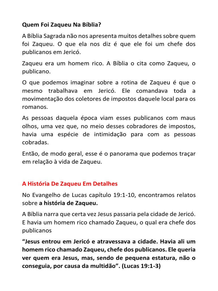 Zaqueu | PDF