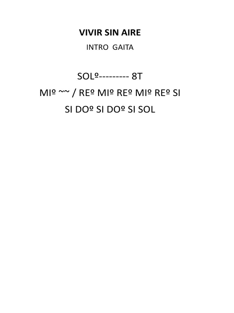 08 - Vivir Sin Aire Gaita | PDF